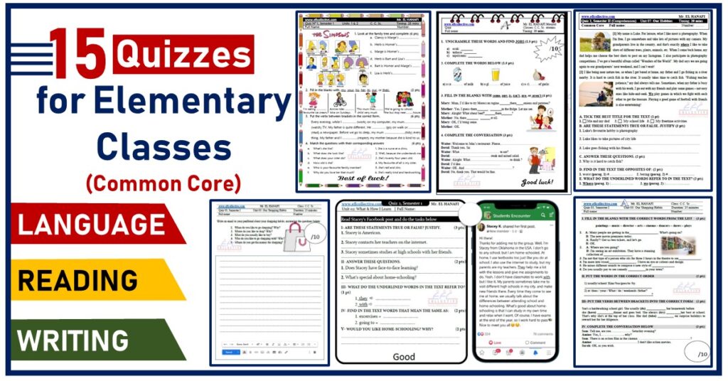 15 Quizzes for English Elementary Classes | EFL Collective